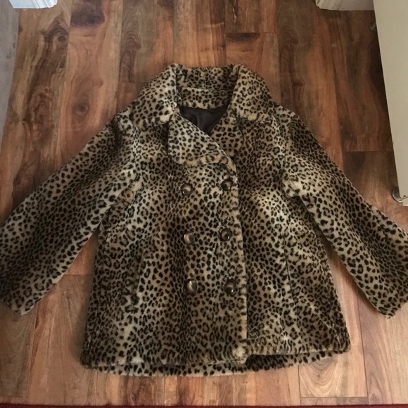 Utex | Jackets & Coats | Utex Classics Vintage Faux Fur Leopard Print Coat Small Oversized ...